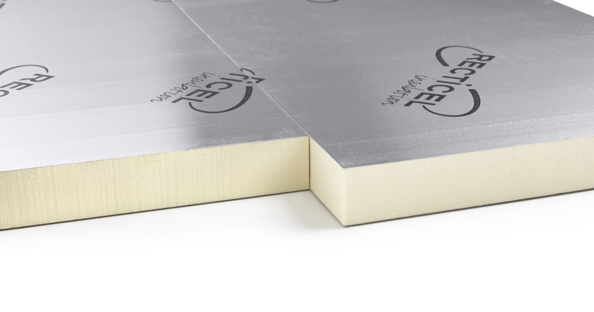 RECTICEL - Panneau isolant Eurothane silver a 60d 80/100 mm 1200 x 1200 ...
