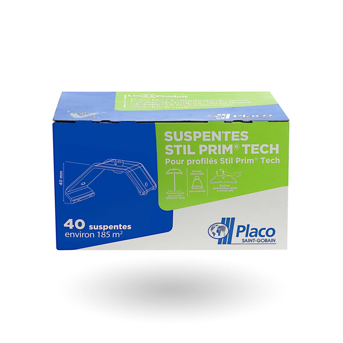 PLACO - Suspente Stil Prim Tech boîte de 40 | SFIC