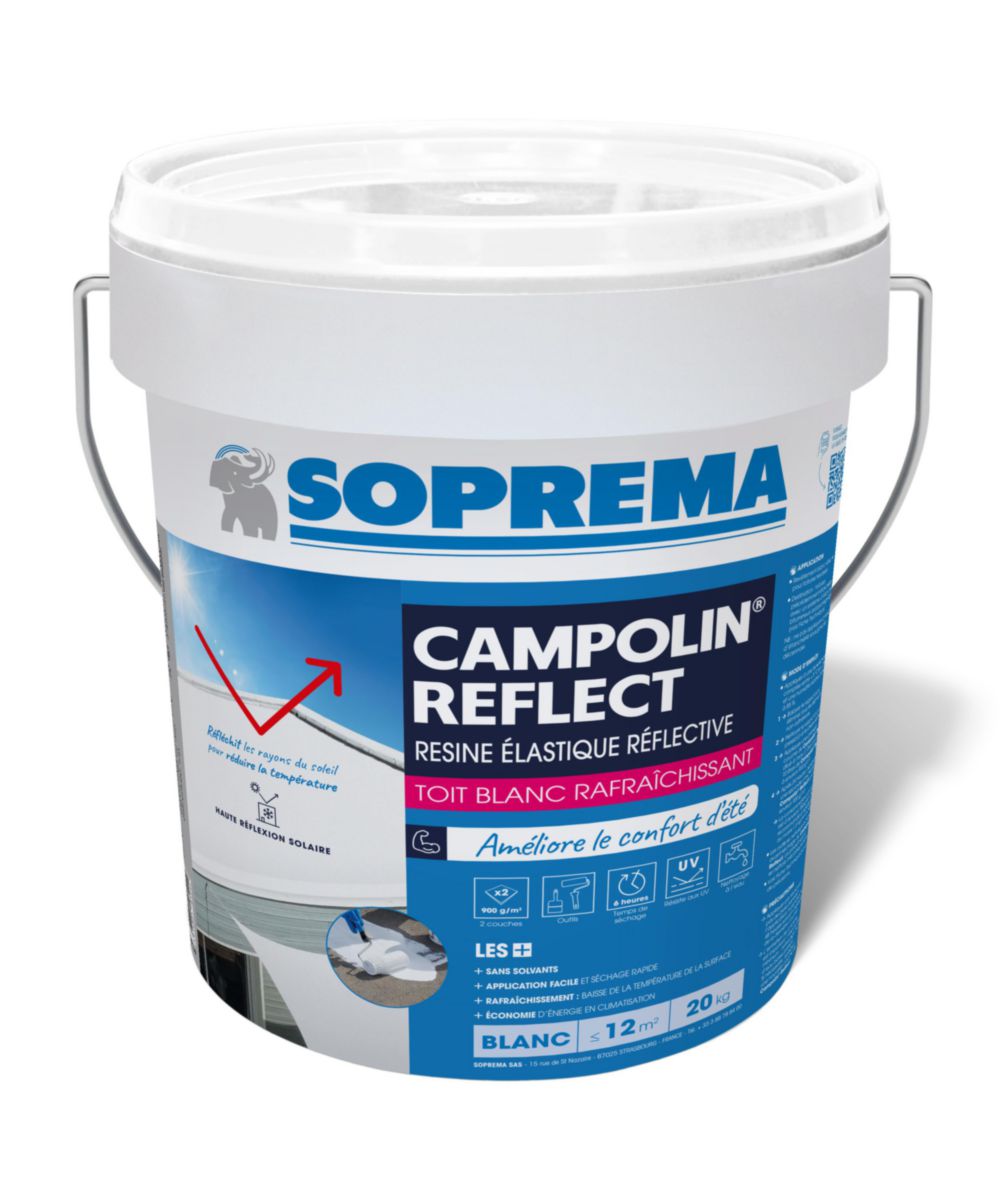 SOPREMA - Campolin Reflect - Blanc 20 kg Réf : 00264907 | SFIC