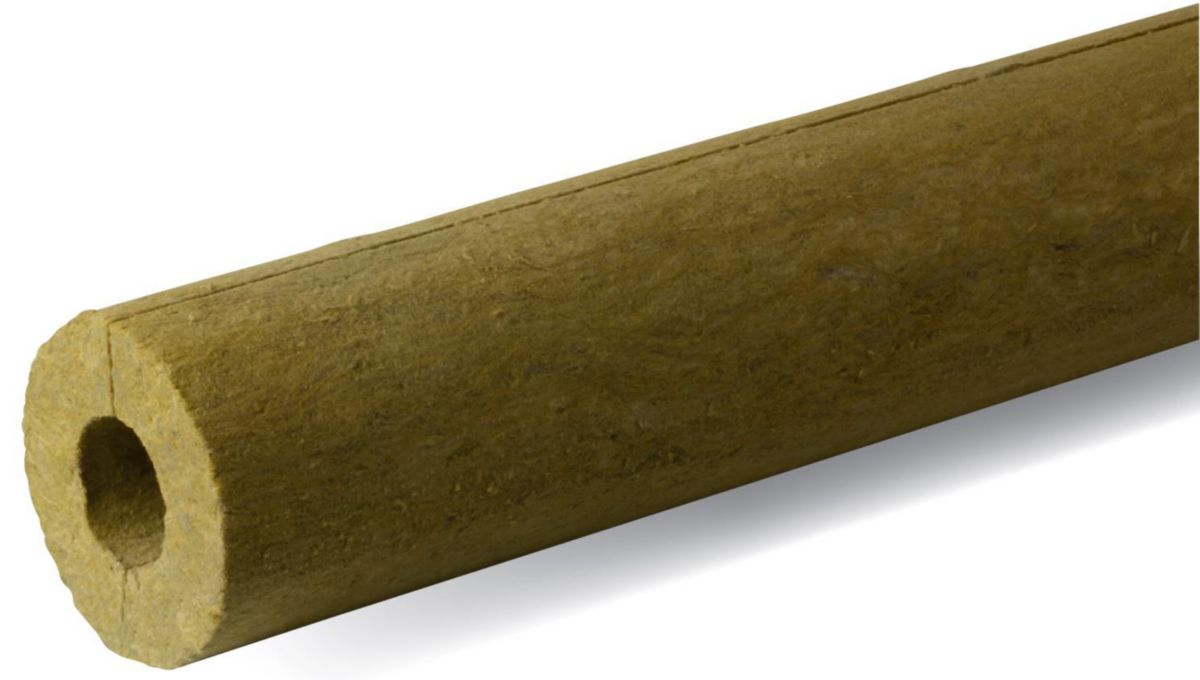 LAURENT ISOLATION - Coquille LR7 laine de roche diamètre 89mm épaisseur 40mm longueur 1m | SFIC