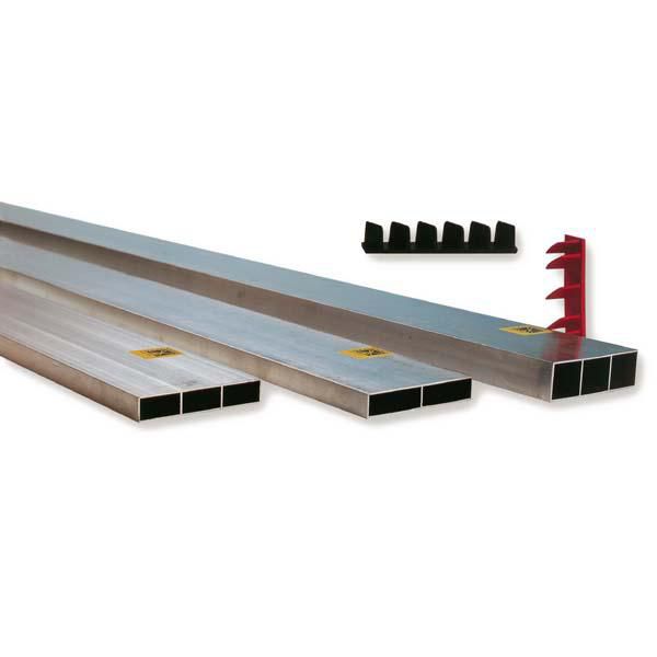 MONDELIN - Règle de maçon en aluminium 1 voile 2 alvéoles avec embouts ...