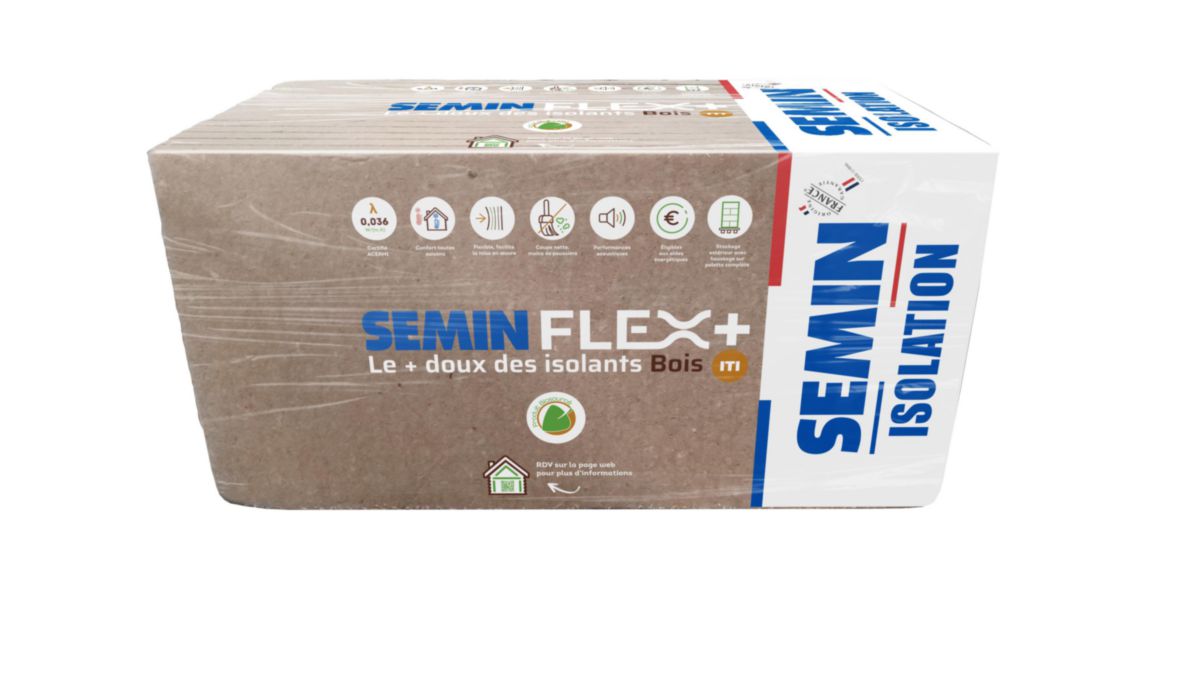 SEMIN - Panneau Semin flex plus - Epaisseur 80 mm - 1220 mm x 600 mm