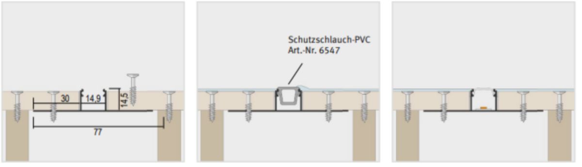PROTEKTOR - Led profilé de surface longueur : 2 m réf : 6523 (Carton de 4 pièces) | SFIC