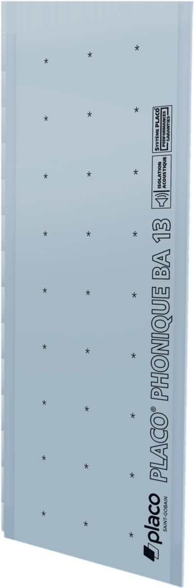 PLACO - Plaque acoustique BA13 Phonique 2,5x1,2m