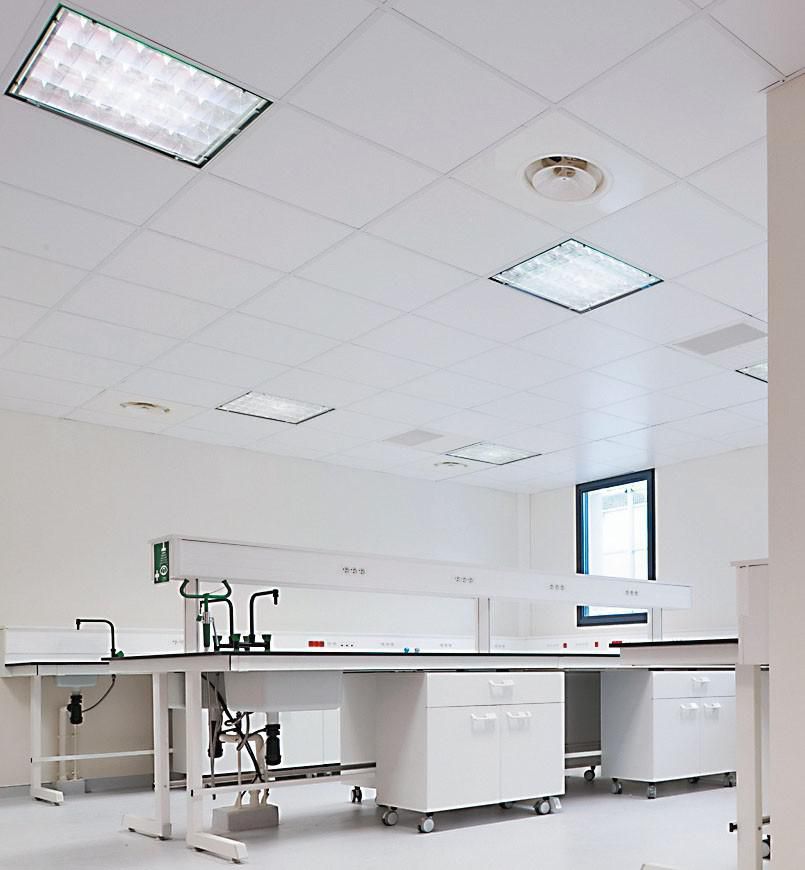 KNAUF - Dalle de plafond plâtre Iso-Tone Hygiène blanc 0,6x0,6m | SFIC